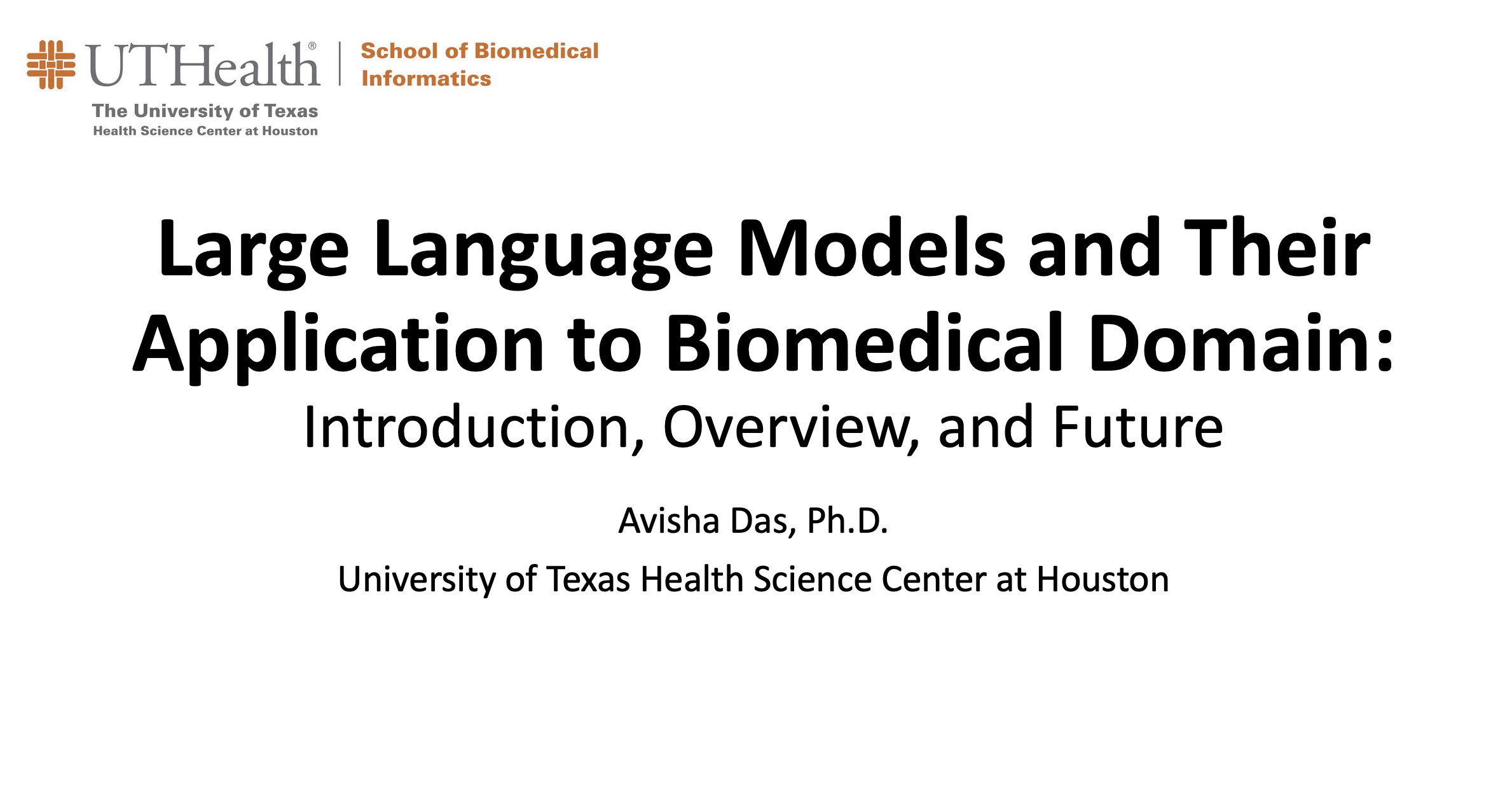 Large language models and their application in Biomedical Domain | Avisha Das
